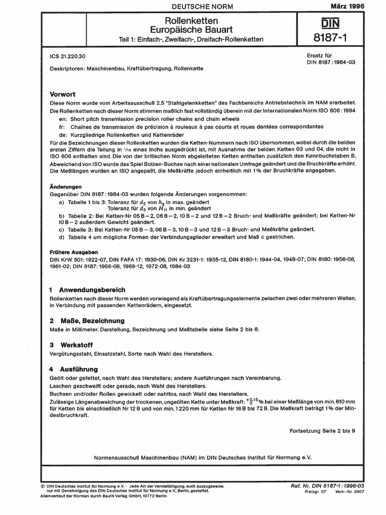 Din 8187-1-1996-03 | PDF