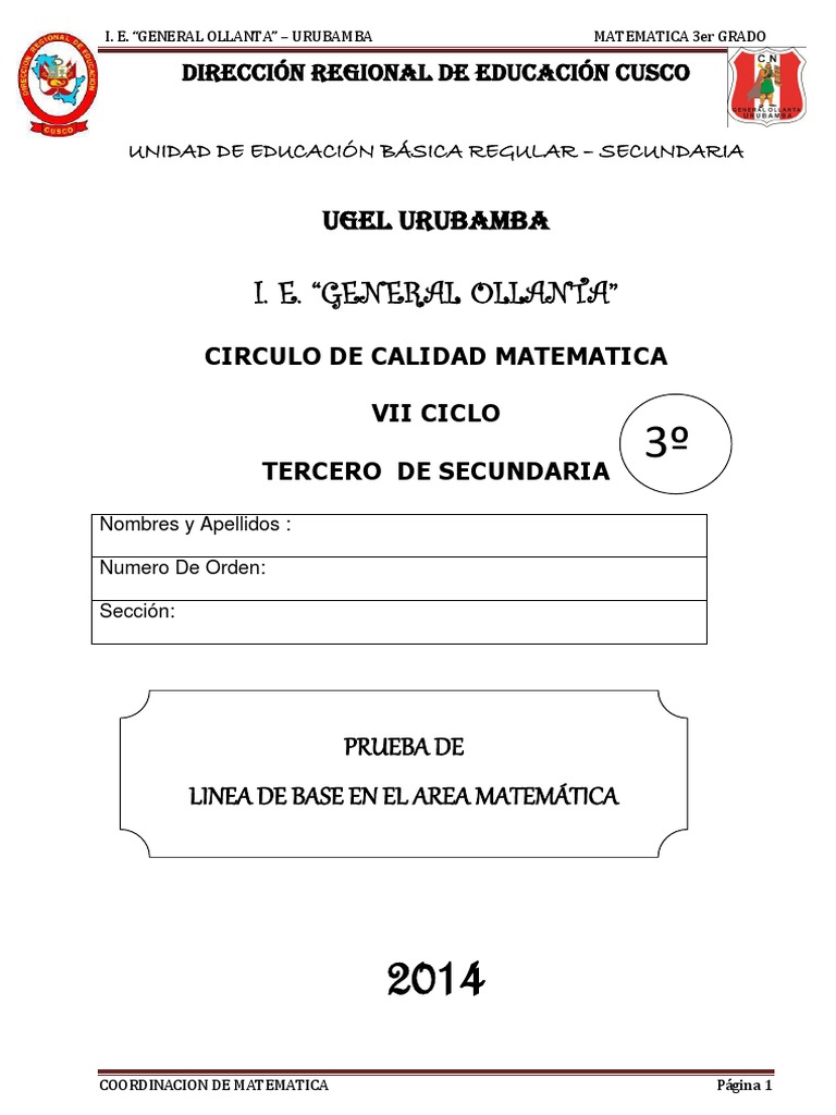 Ter Cer Grado | PDF | Enseñanza de matemática | Entretenimiento (general)