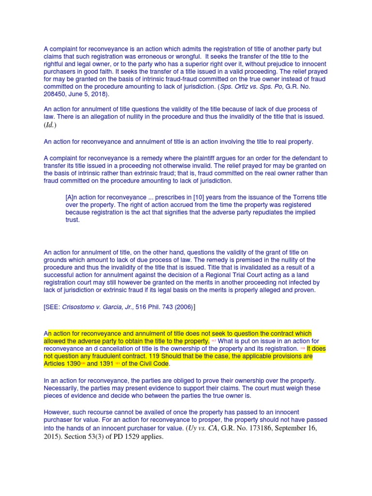 Reconveyance | PDF | Annulment | Conveyancing