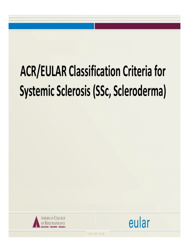 SSC Class Criteria Slides | PDF | Cutaneous Conditions | Clinical Medicine
