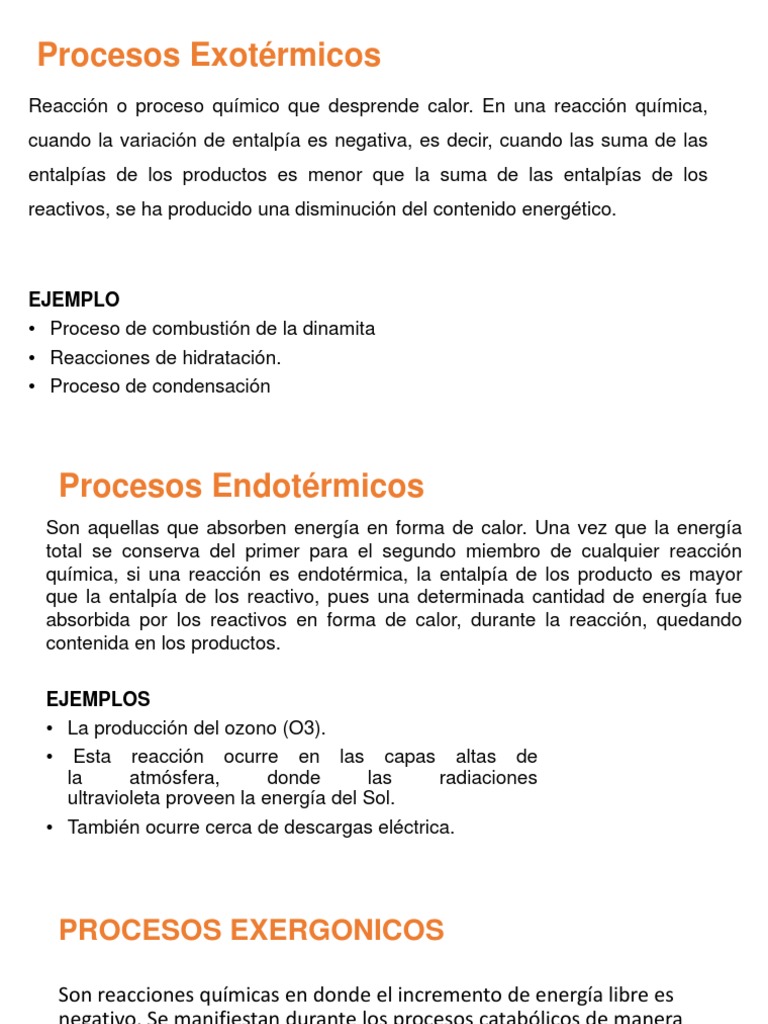 Procesos Exotérmicos | PDF