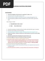 Distribution Panel Testing Checklist | PDF | Power Engineering ...