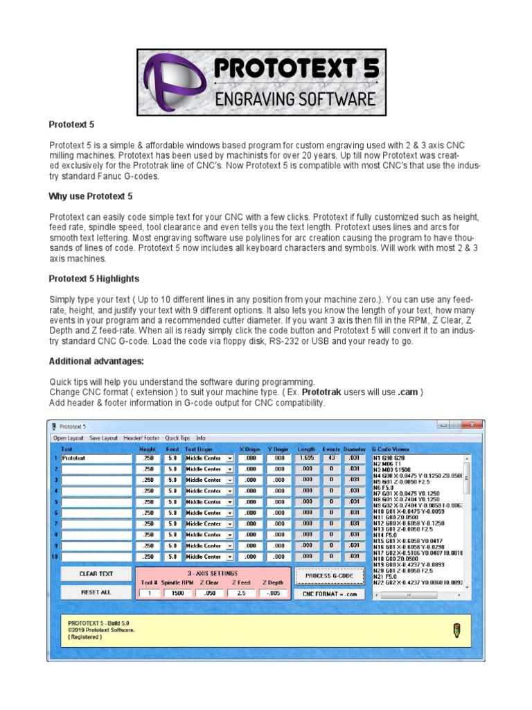 Prototext 5 Manual | PDF | Numerical Control | Computing
