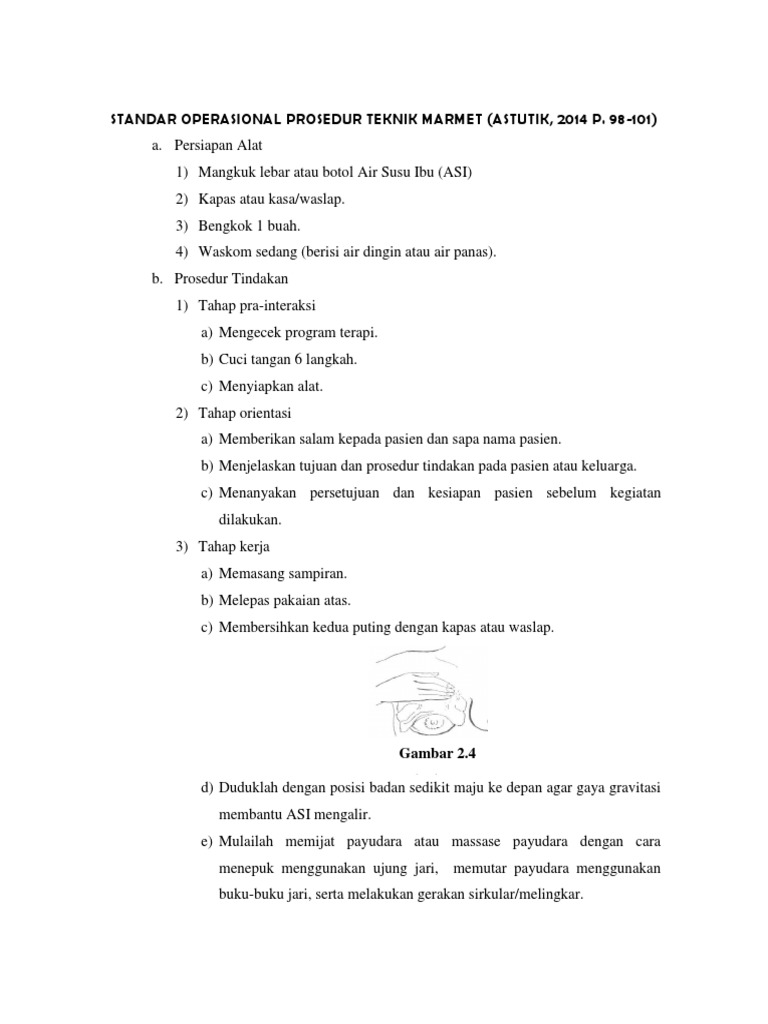 Prosedur Teknik Marmet ASI | PDF