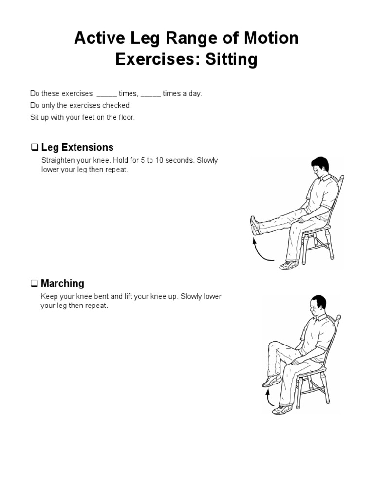 Lower Extremity Sitting Exercises