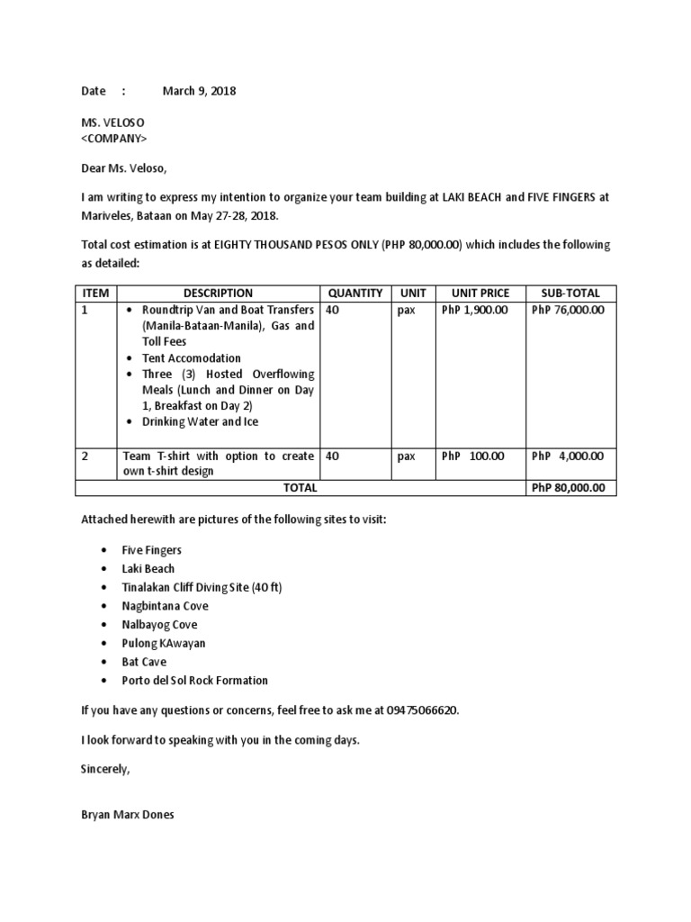 Item Description Quantity Unit Unit Price Sub-Total | Download Free PDF ...