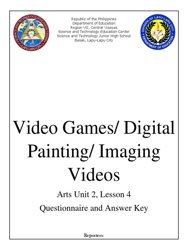 Video Games - Questionnaire and Answer Sheet | PDF | Paintings | Video ...