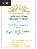 Physics Project File Class12 Half Wave Rectifier | PDF | Rectifier | Diode