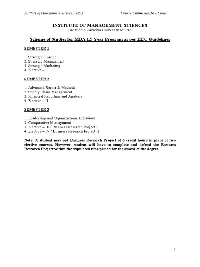 MBA 1.5 Outlines PDF | PDF | Capital Structure | Strategic Management