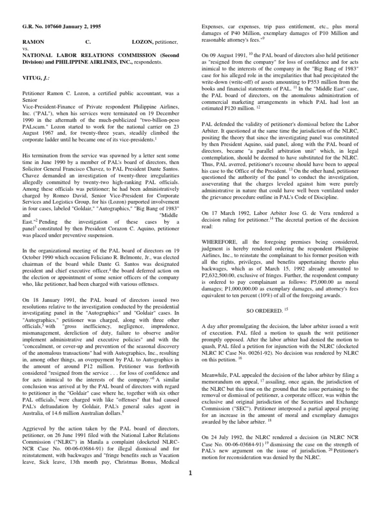 Labor Jurisdiction | PDF | Board Of Directors | Judgment (Law)