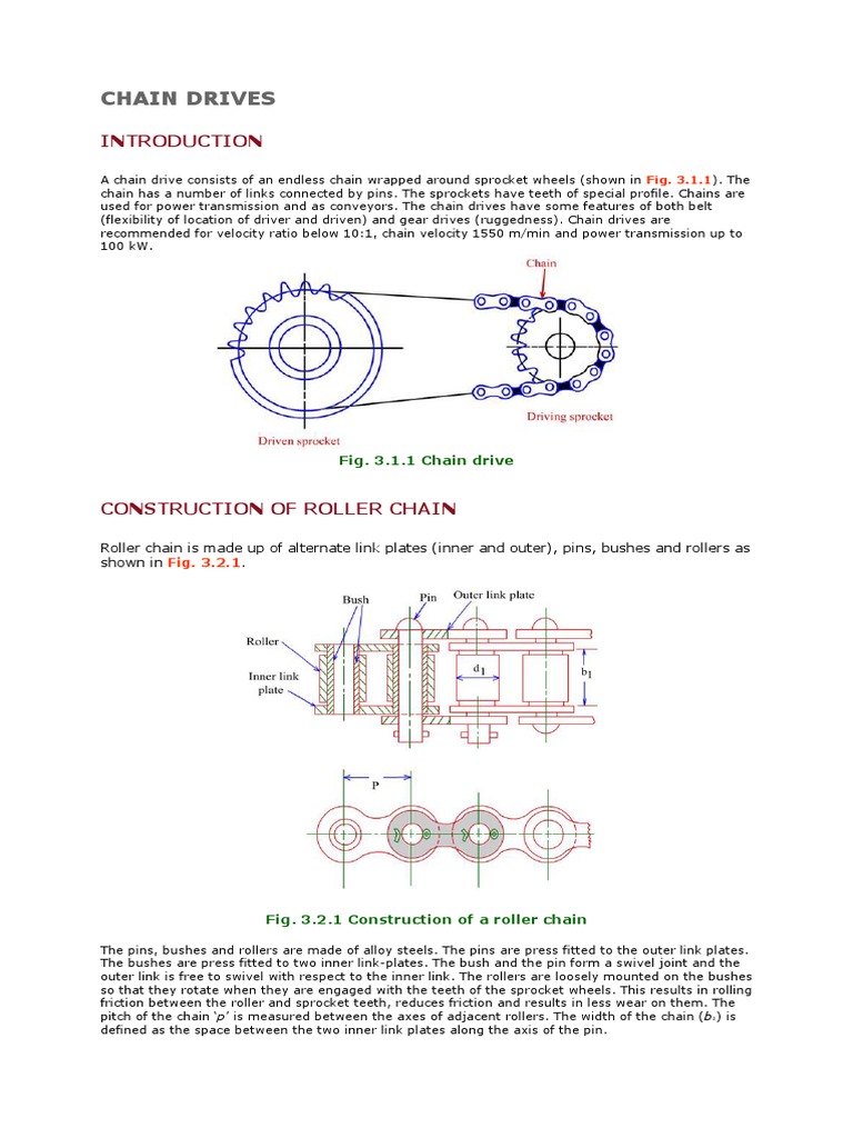 Chain Drives and V Belts | PDF | Belt (Mechanical) | Transmission ...