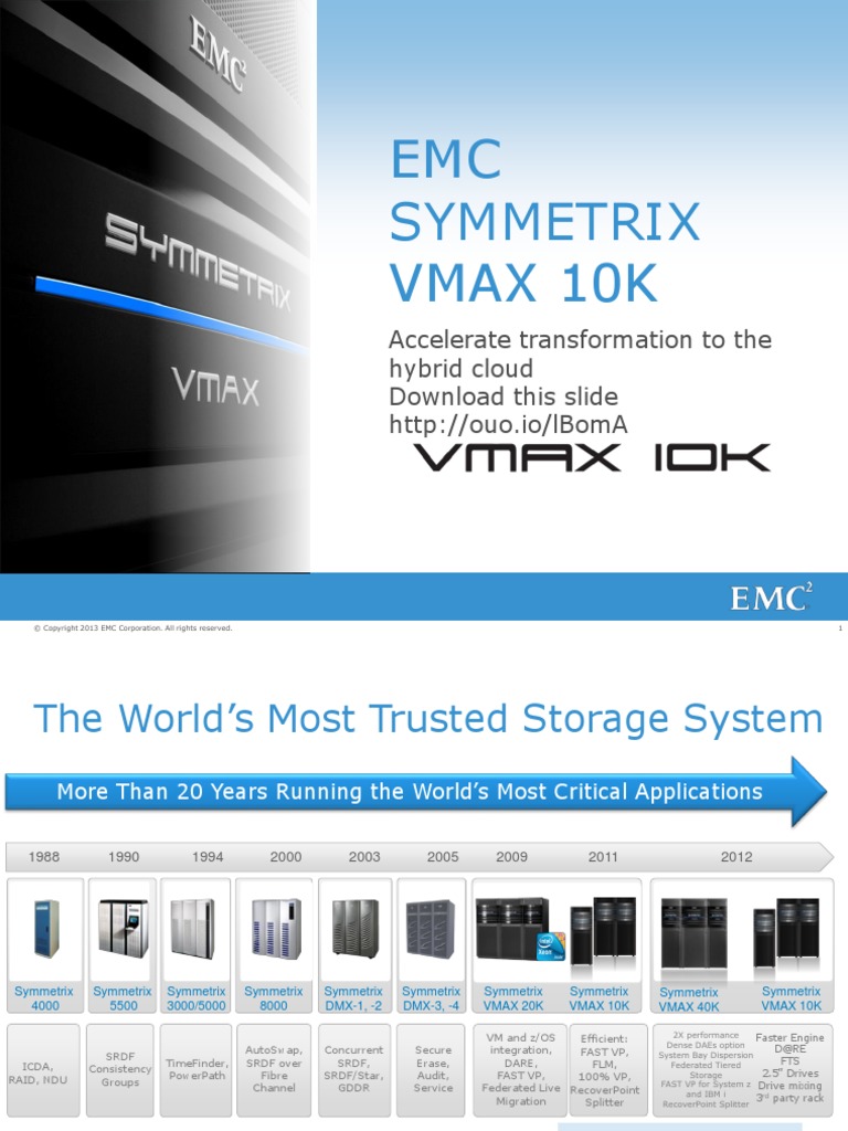 EMC Symmetrix Vmax 10K: Accelerate Transformation To The Hybrid Cloud ...