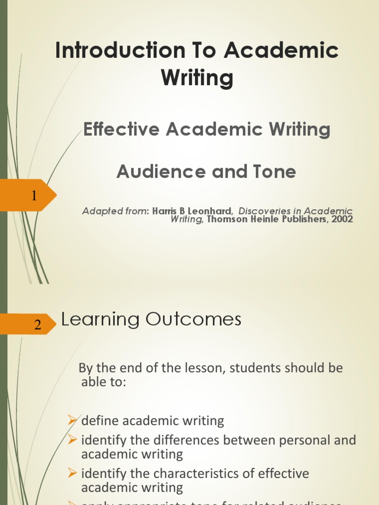 W1 - Intro To Academic Writing | PDF | Writing | Sentence (Linguistics)