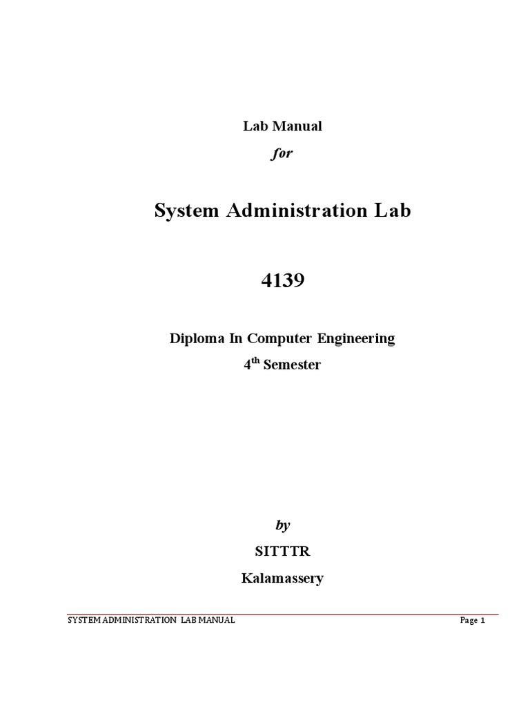 System Administration Lab Pdf Command Line Interface Computer File 