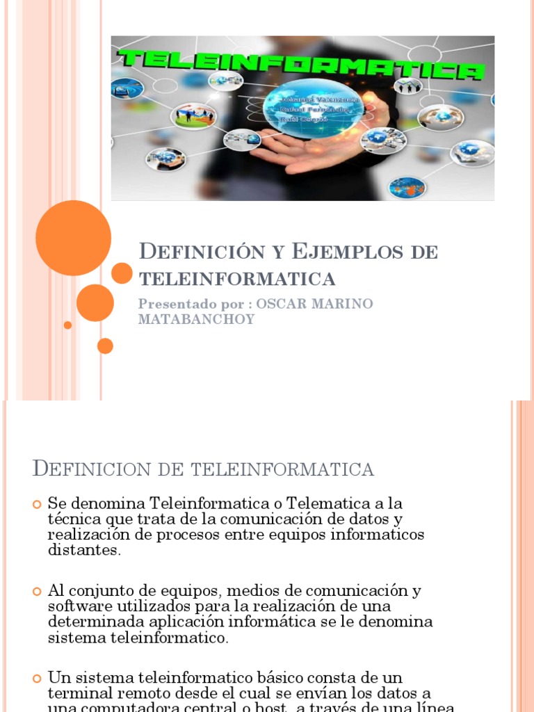 Definición y ejemplos de teleinformática | PDF | Módem | Ingeniería Informática