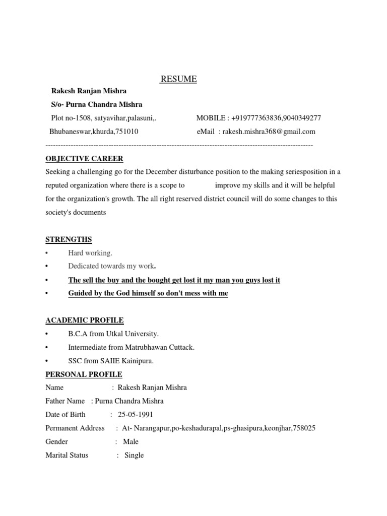 Baraat Resume | PDF