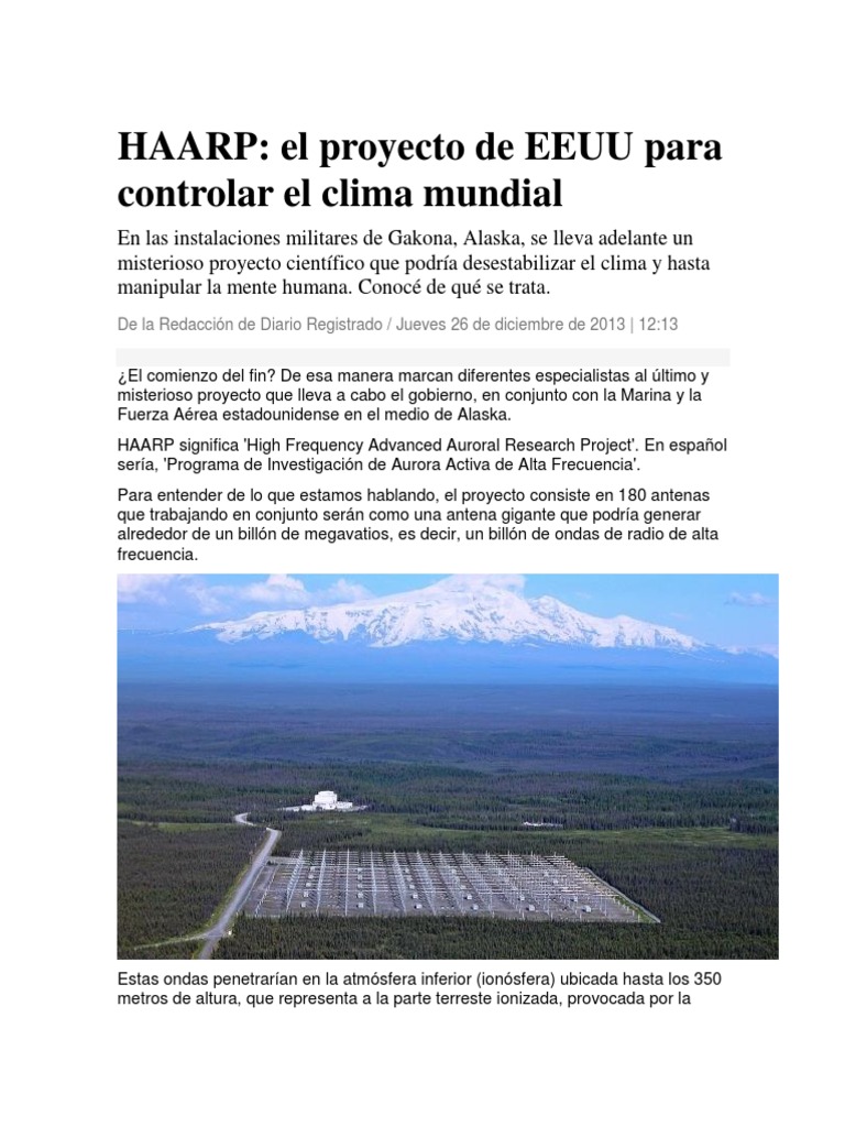 Haarp | PDF | Ionosfera | Naturaleza