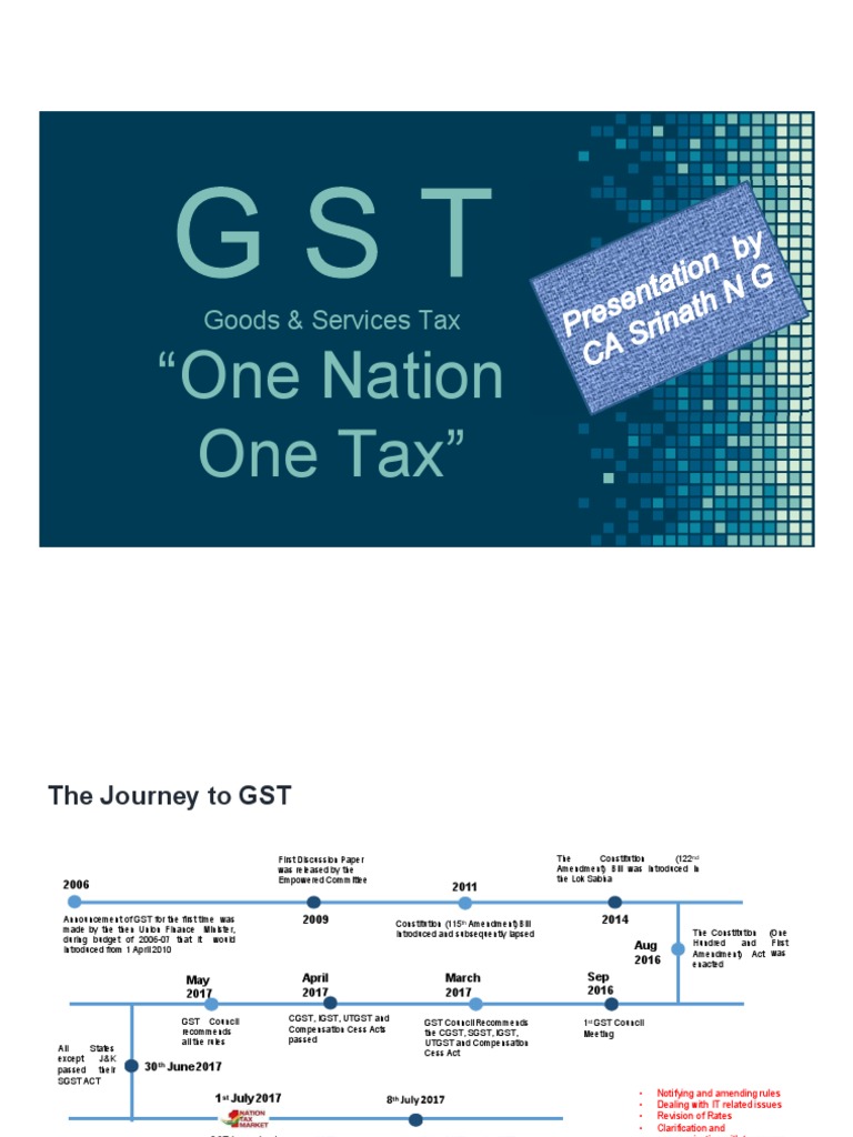 One Nation One Tax | PDF | Value Added Tax | Taxes