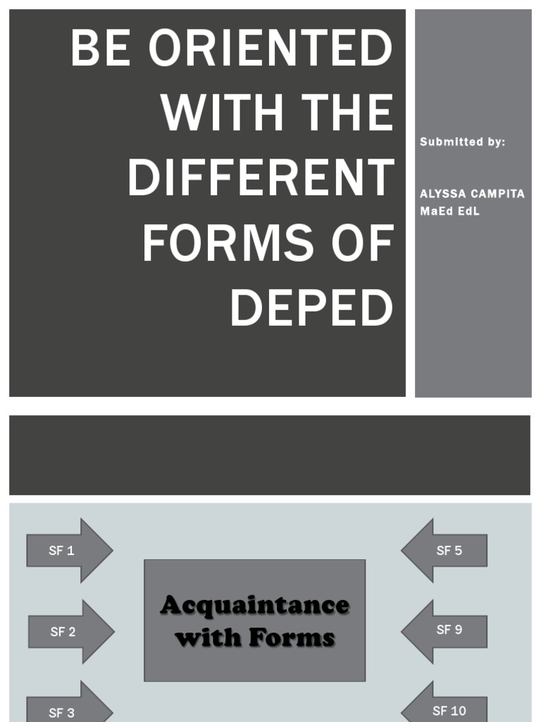 Be Oriented With The Different Forms of Deped | PDF