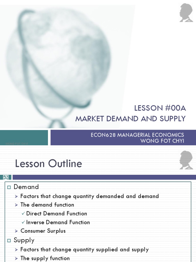 Lesson 00A Market Demand and Supply | PDF | Supply (Economics) | Demand ...