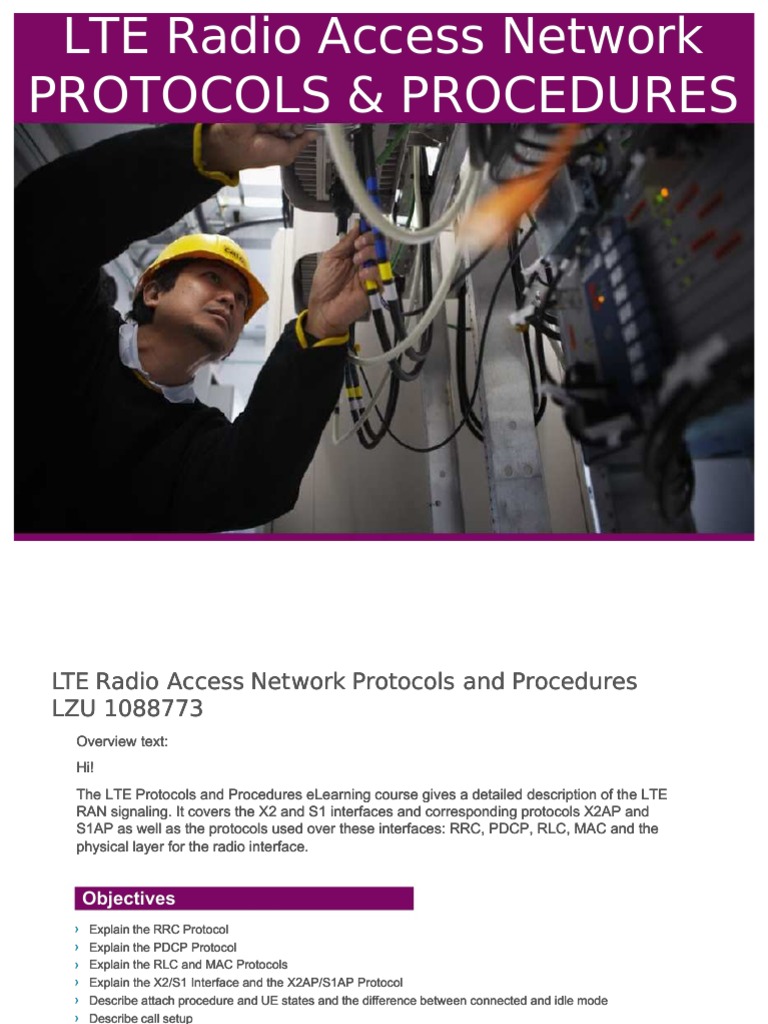 Lte Radio Access Network Protocols and Procedures | PDF | Networking ...