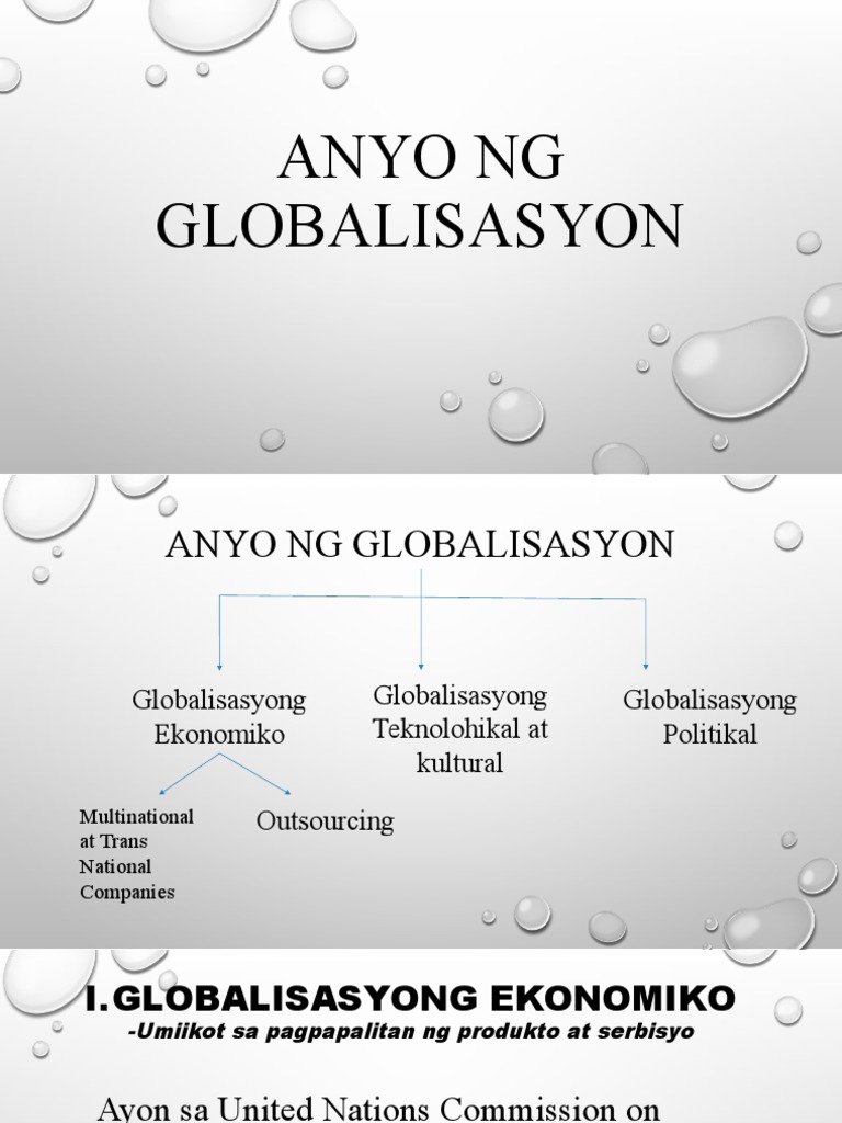 3 Anyo NG Globalisasyon | PDF