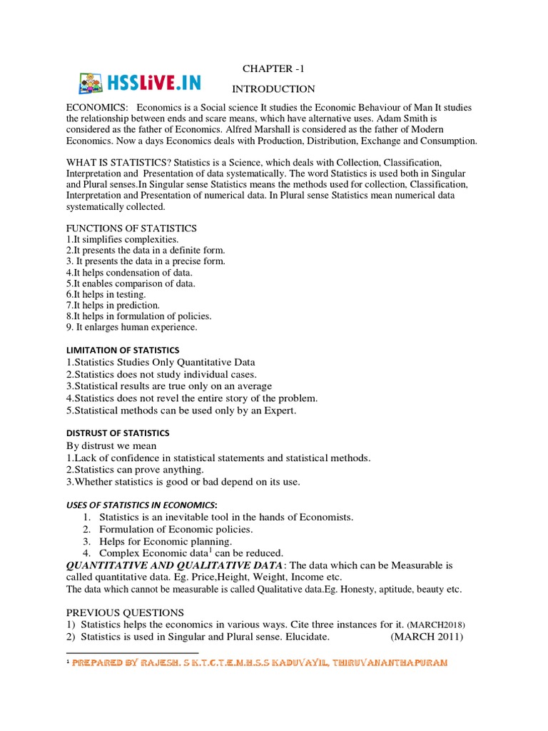 Eco Ch 1 Introduction Pdf Pdf Statistics Quantitative Research