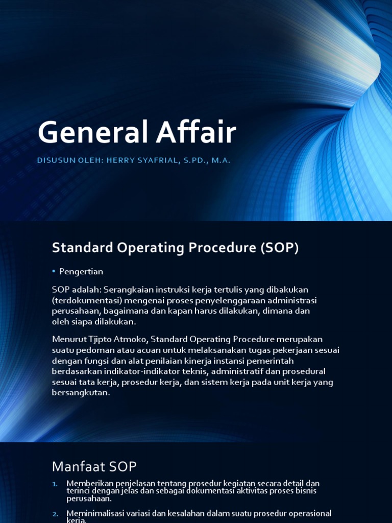 General Affair 01 Tugas Ga | PDF | Bisnis