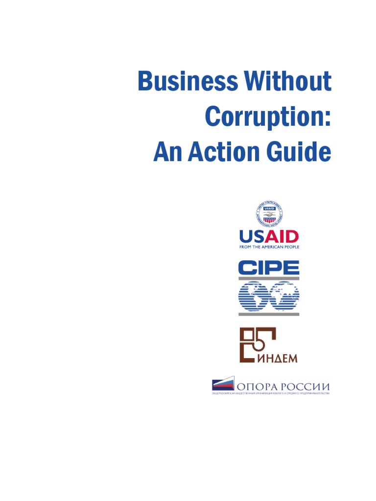 Business Without Corruption: An Action Guide | PDF | Corruption ...