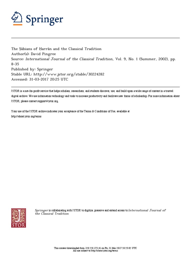 Sabians of Harran: Paganism Explored | PDF | Neoplatonism | Science