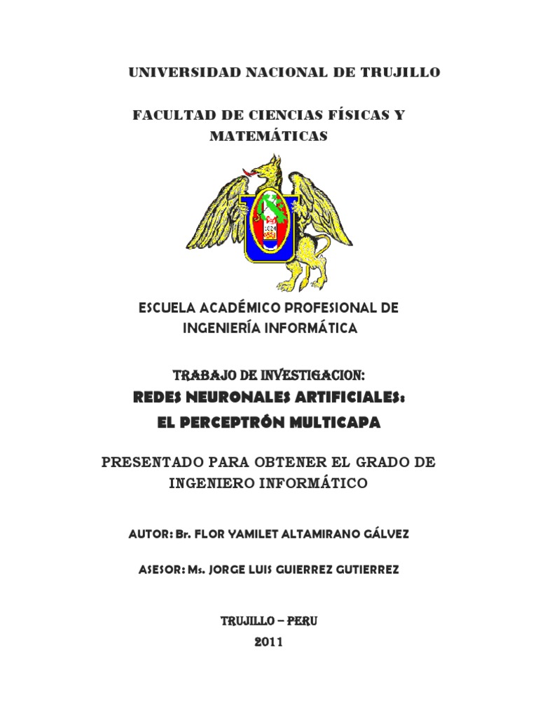 Perceptrón Multicapa en IA | PDF | Red neuronal artificial | Sinapsis