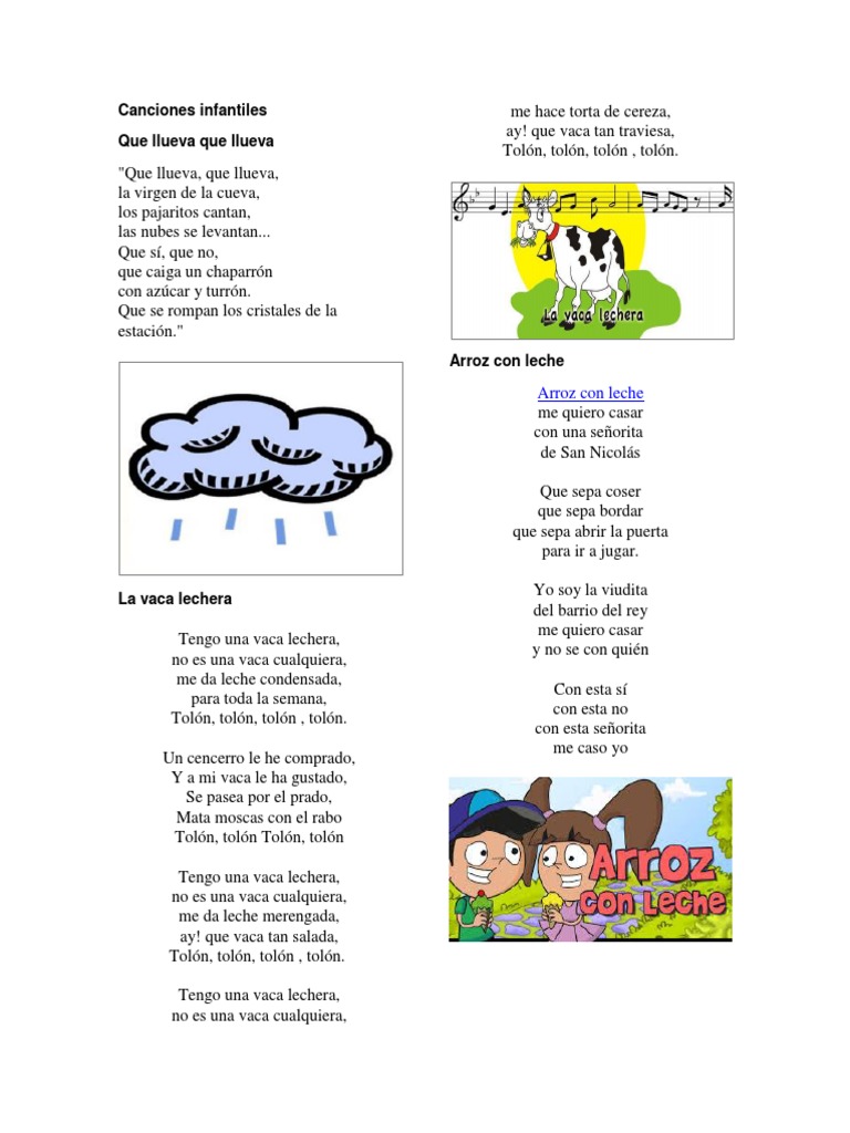 Canciones Infantiles Populares | PDF | Ganado | Mamíferos