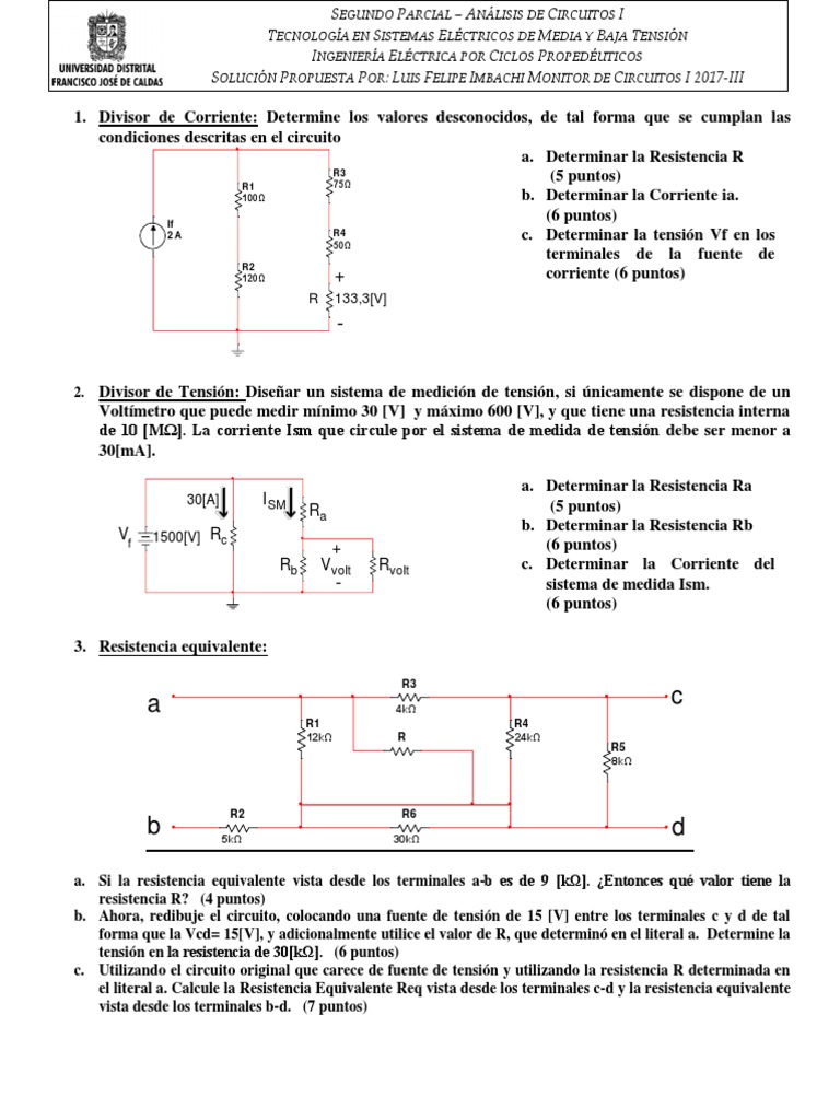 SoLuci On Parcial 2 | PDF | Análisis de red (circuitos eléctricos) | Resistencia Eléctrica y ...