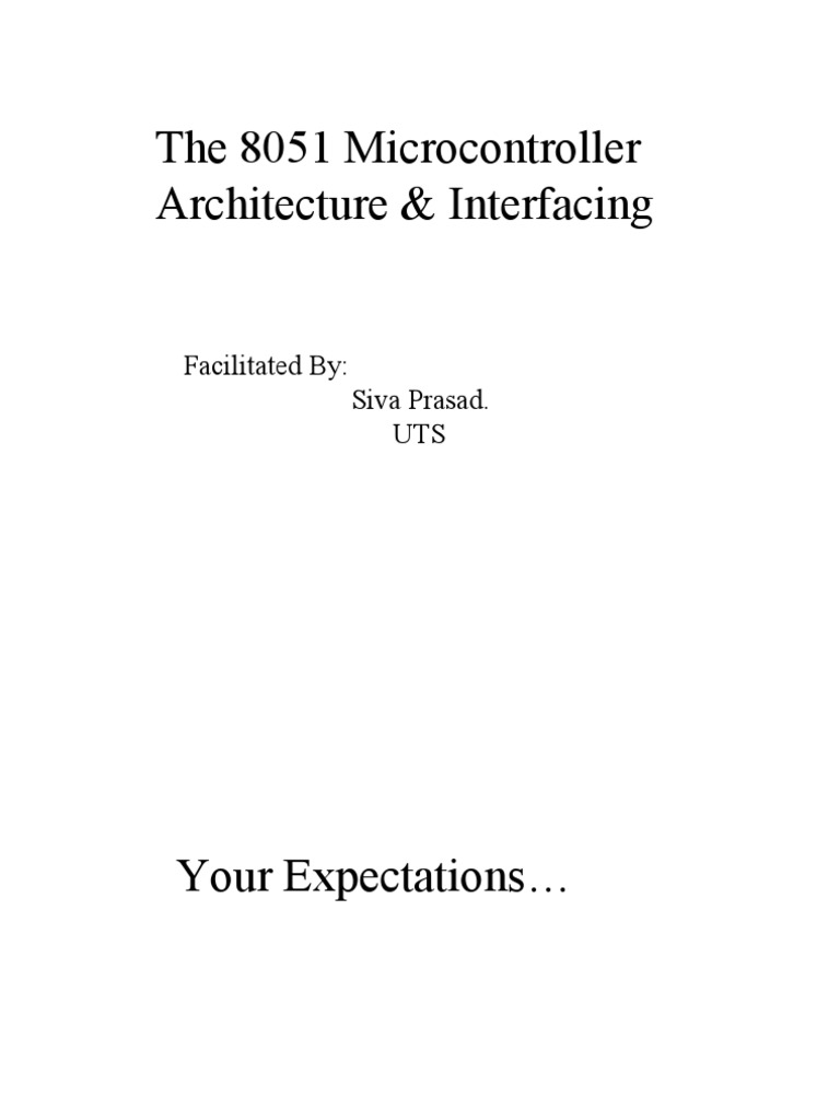 Presentation of 8051 | PDF | Microcontroller | Embedded System