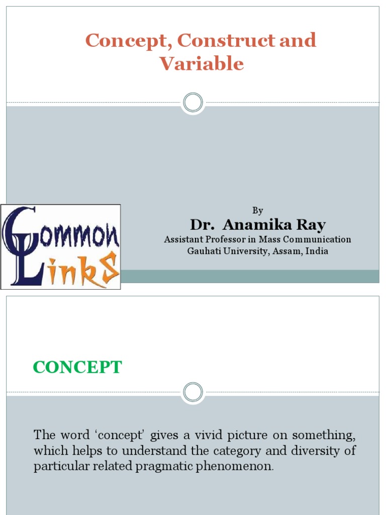 Concept Construct and Variable | PDF