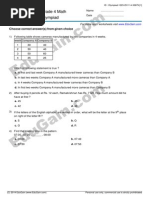 Class 2 Maths Olympiad Worksheet | PDF