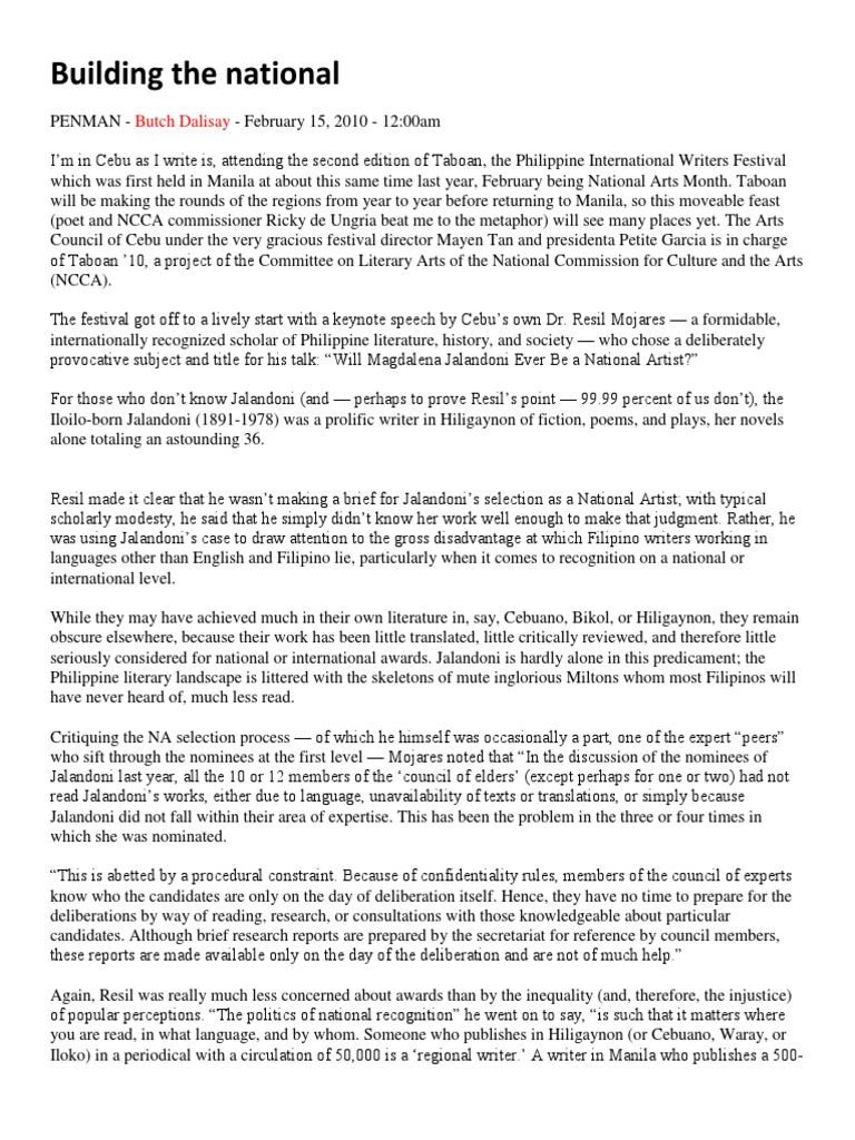 Building The National | PDF