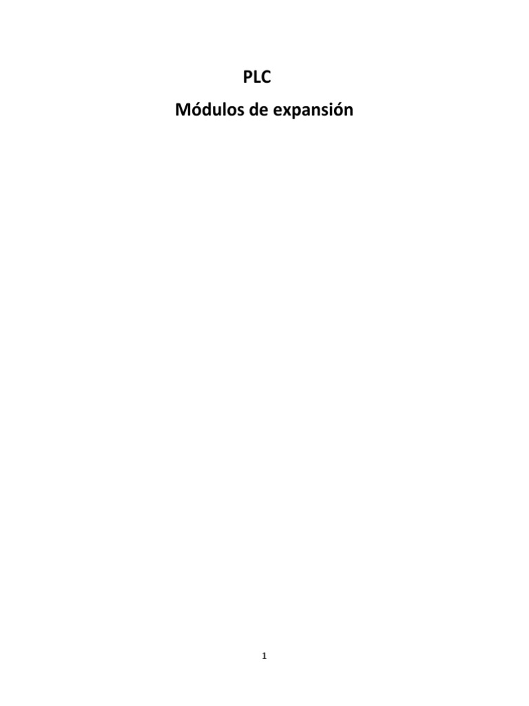 PLC Módulos de Expansión | PDF | Controlador lógico programable | Sensor