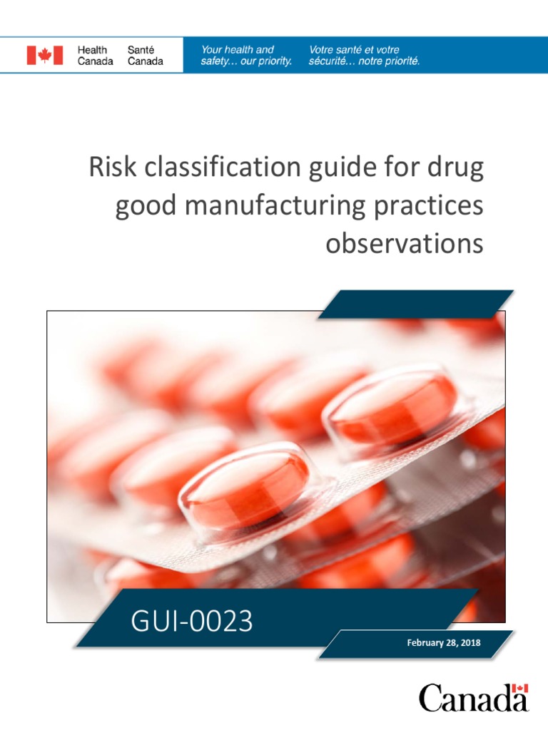 Risk Classification Drug GMP Observations 0023 Eng CANDA OJO | PDF ...