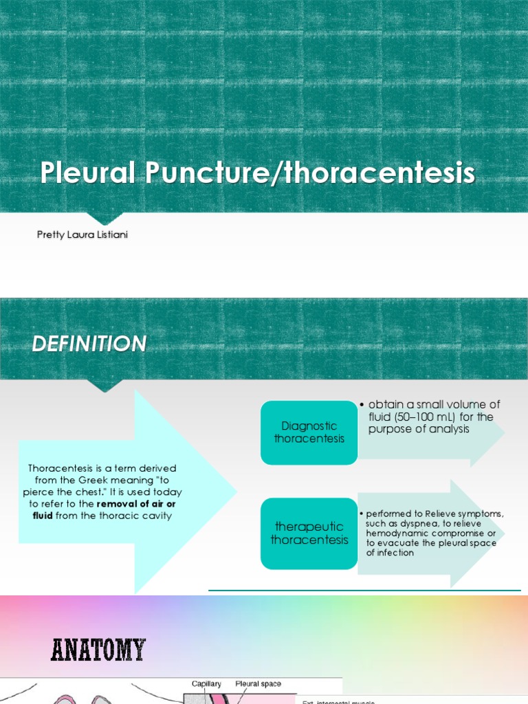Pleural Puncture/thoracentesis: Pretty Laura Listiani | PDF ...