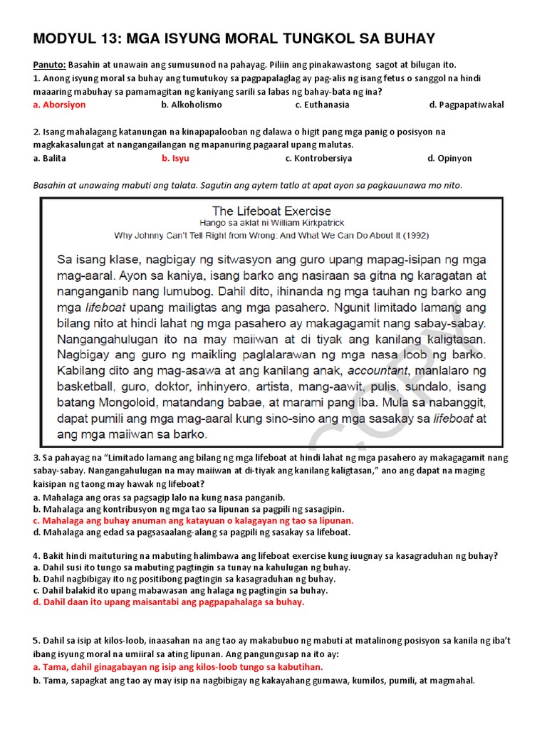 ESP M4 SummaryAns | PDF