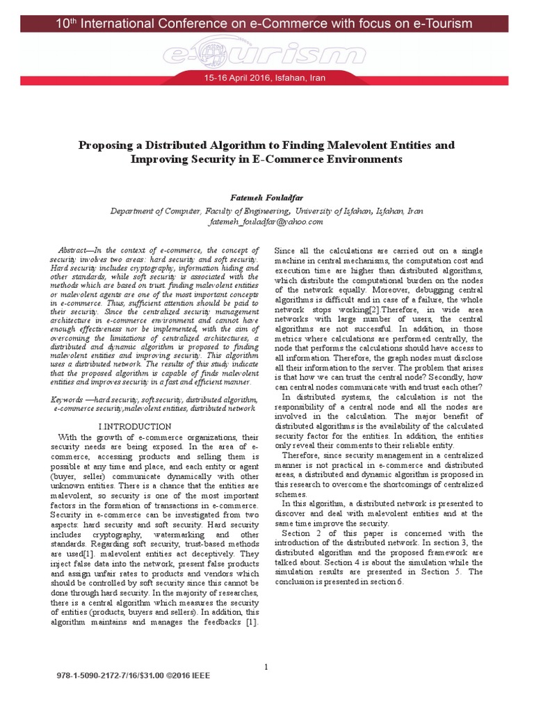 E Commerce Security Algorithm Pdf Computer Security Security