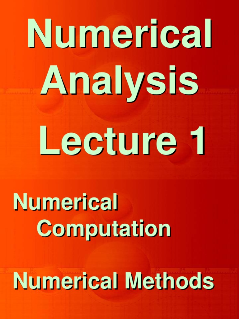 NA Lecture1 | PDF | Decimal | Numerical Analysis