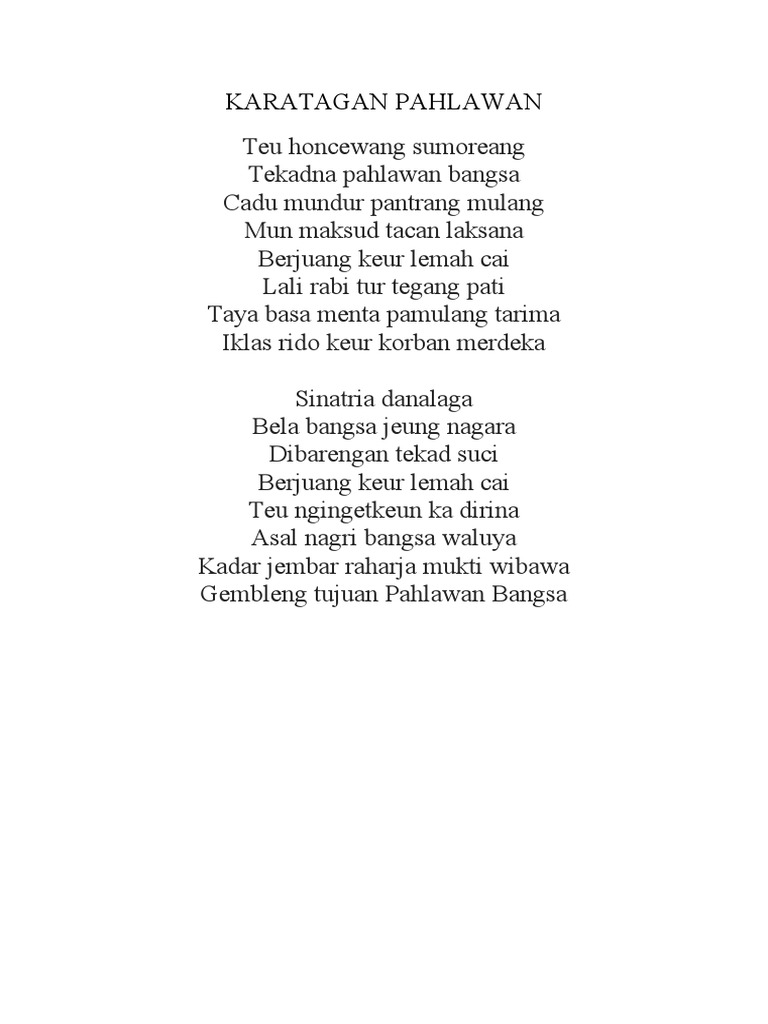 Karatagan Pahlawan | PDF