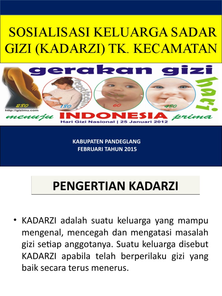 Materi Sosialisasi Kadarzi 2015 | PDF | Kesehatan Holistik