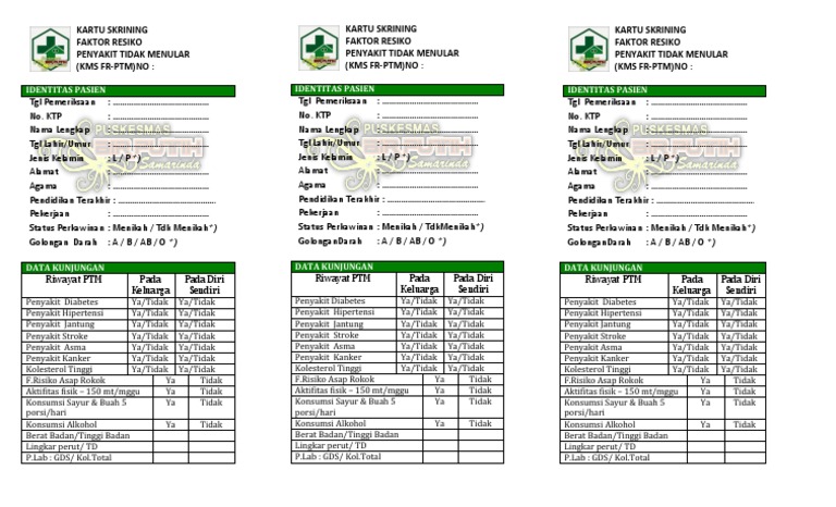 Kms Posbindu PTM | PDF