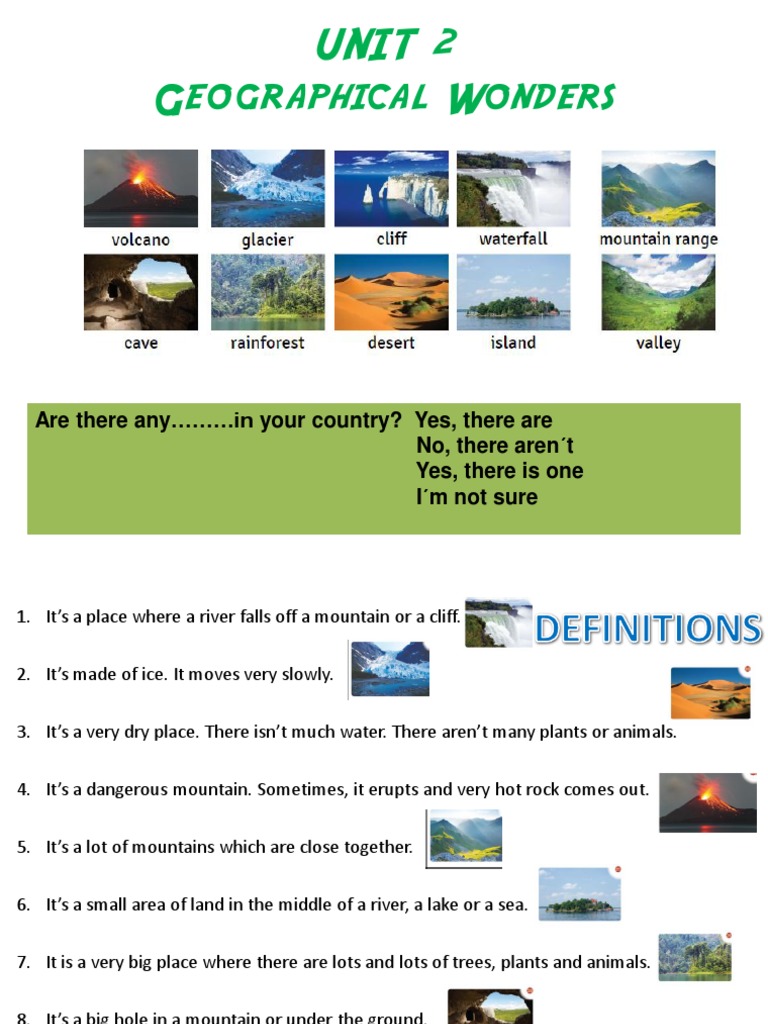 UNIT 2 Geographical Wonders PDF | PDF | Morphology | Physiographic ...