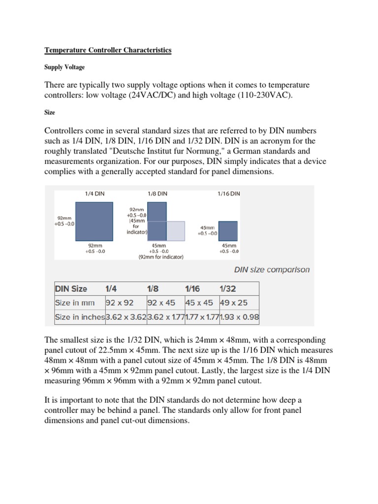 Temperature Controller Characteristics | PDF | Control Theory | Analog ...