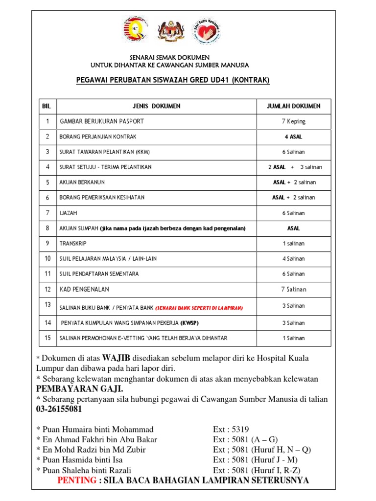 06 Senarai Semak Dokumen | PDF