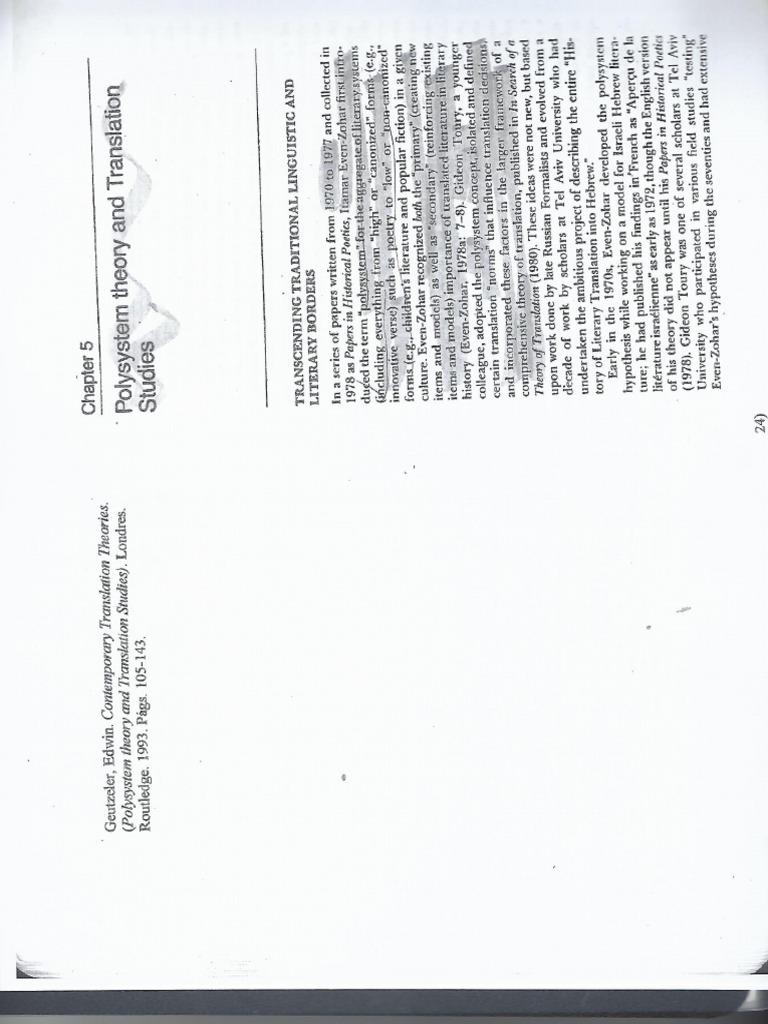 Polysystem Theory | PDF